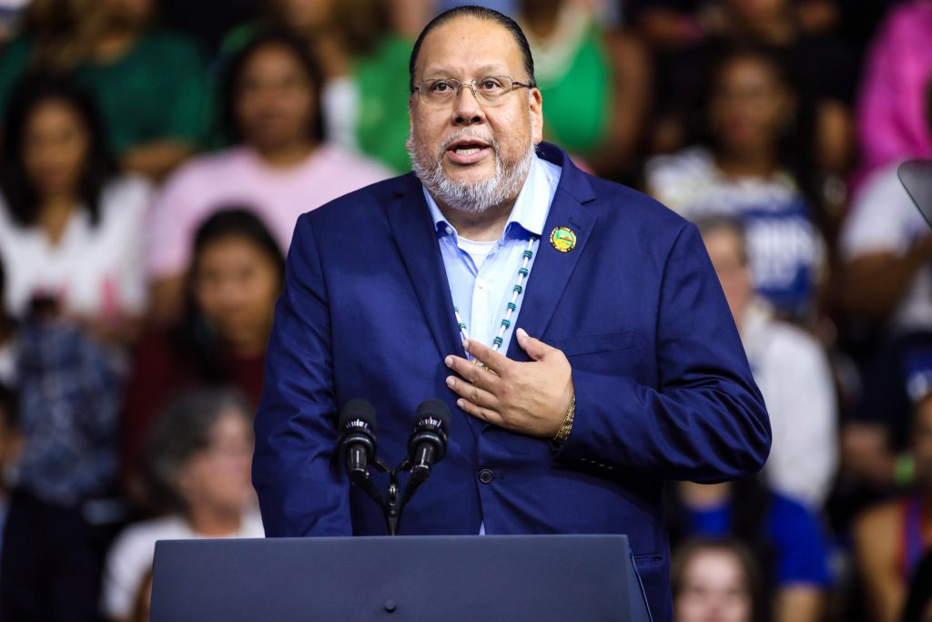 Governor Stephen Roe Lewis opens Kamala Harris rally in Arizona ...