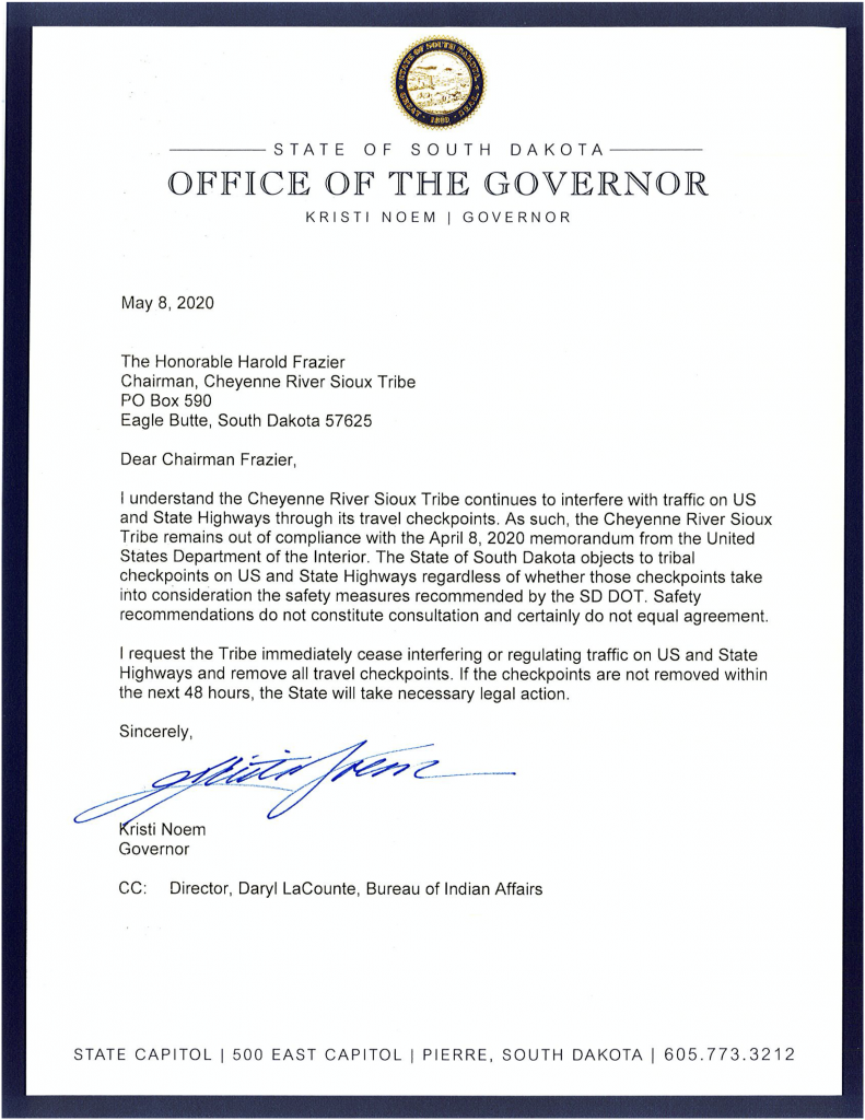 Governor Kristi Noem (R-South Dakota) - COVID-19 in Indian Country